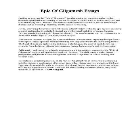 Epic Of Gilgamesh Essays.pdf