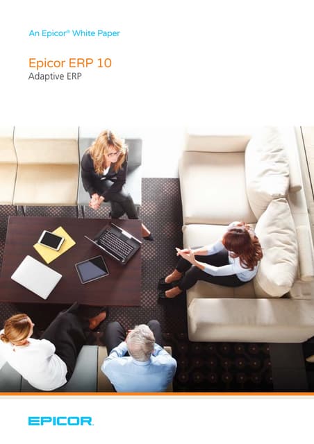Epicor Erp 10 Adaptive Erp Pdf Databases Computer Software And