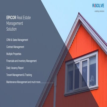 Epicor Real Estate Management Solution / ERP | PDF