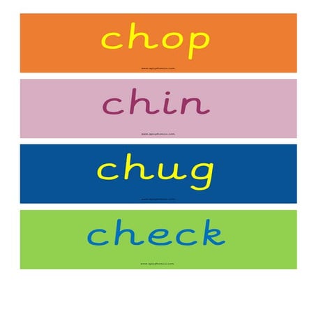 Epic phonics ch word cards cursive | PDF