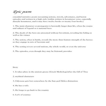 Epic poem | RTF | Poetry | Books and Literature