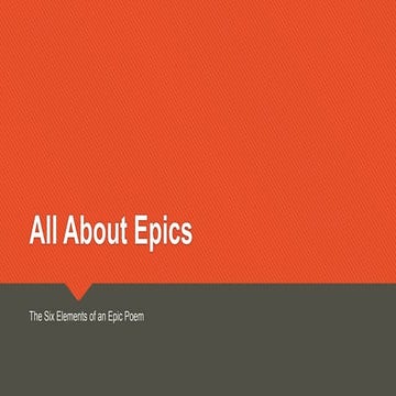 Epic poems | PPTX