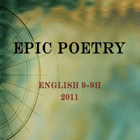 Epic poetry | PPT