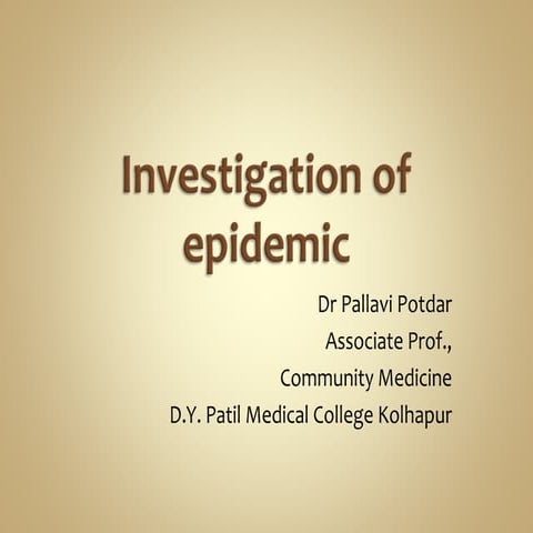 Epidemic Curves and its interpretations of | PPT