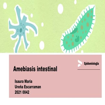 Epidemiologia Amebiasis Intestinal. | PPTX