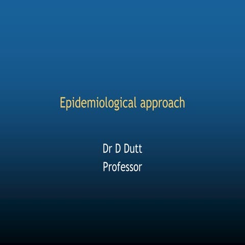 Epidemiological approach 03.ppt for mbbs students | PPT