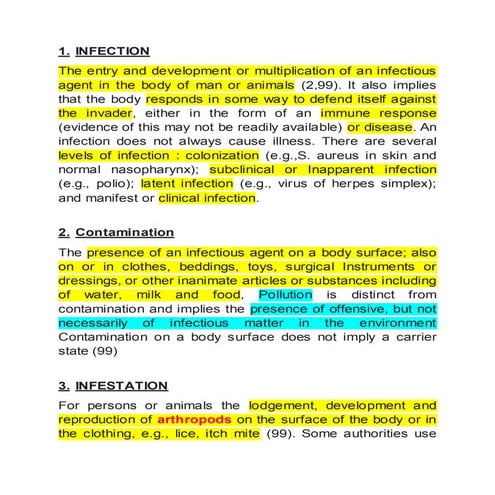 Epidemiological definitions | DOCX