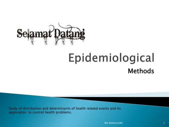 Epidemiology | PPT