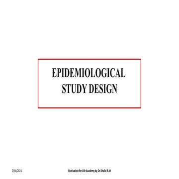 Epidemiological Study Design, Research Design, Clinical Research | PPTX ...