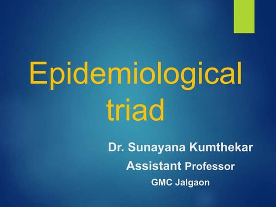 Epidemiology triad | PDF | Nutrition | Healthy Living