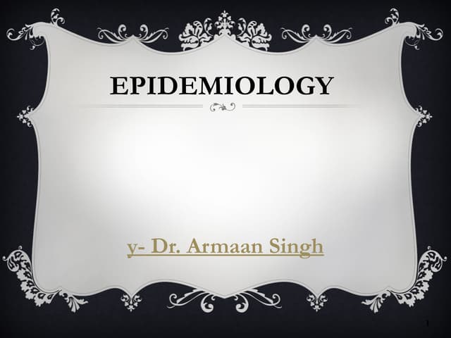 Epidemiology | PPT