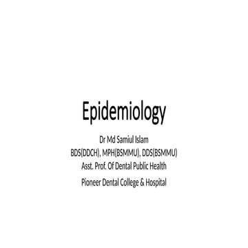Epidemiology | PPT