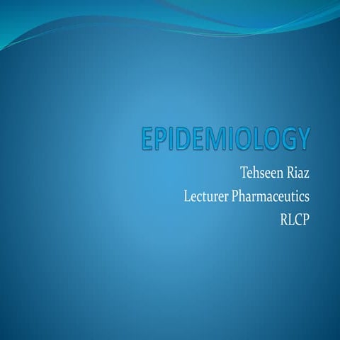 Epidemiology | PPT