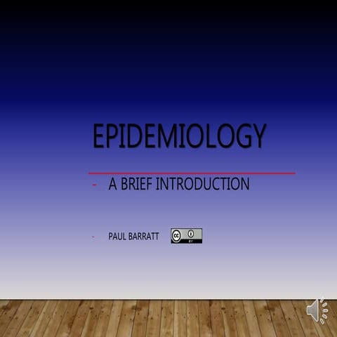 A Brief Introduction to Epidemiology | PPTX