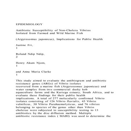 Review on AMR in fish | PPTX