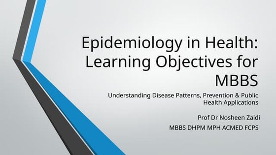 Basic Epidemiology for Health & Disease Control | PPT