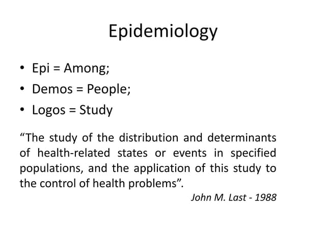 Epidemiology methods, approaches and tools of measurement | PPTX