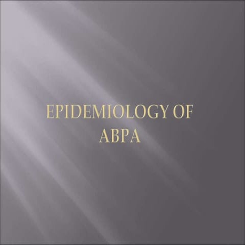 Epidemiology of ABPA | Jindal Chest Clinic | PPT