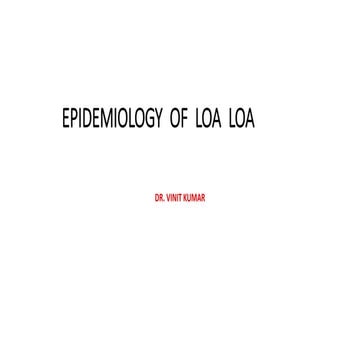 Epidemiology of loa loa | PPTX