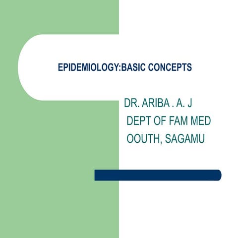 EPIDEMIOLOGY POWERPOINT power point pptd | PPT