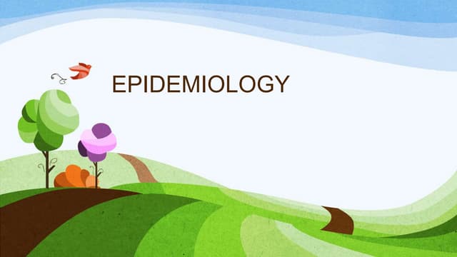 Epidemiology | PPT