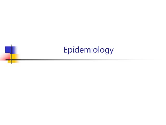 Introduction to epidemiology | PPT