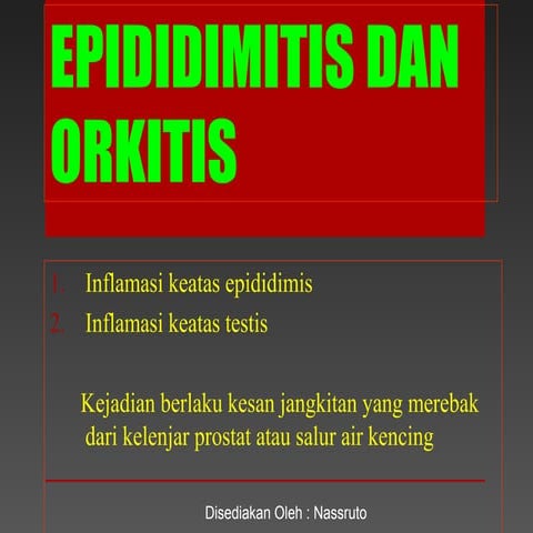 EPIDIDIMITIS DAN ORKITIS | PPT