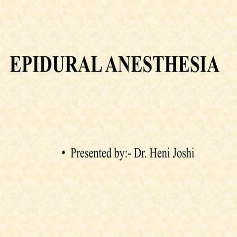 Epidural anaesthesia .pptx
