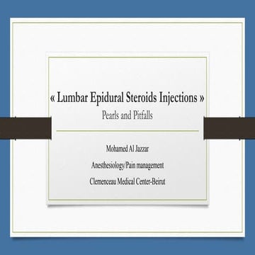 epidural steroids injections .pptx