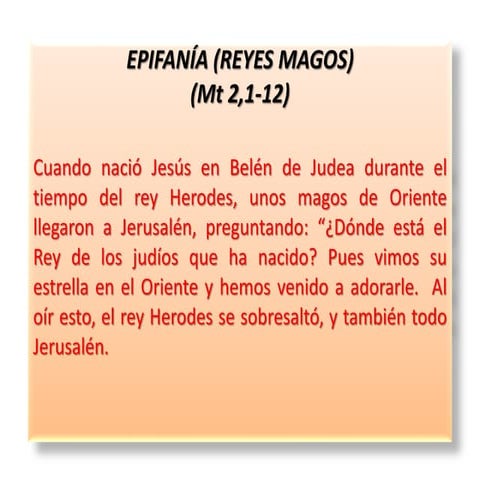 Epifanía (reyes magos) | PPTX