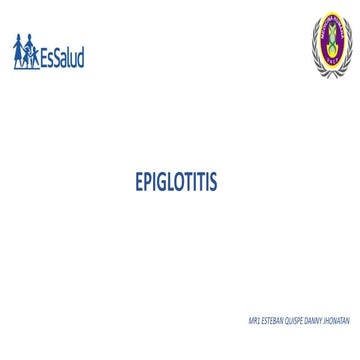 manejo de la epiglotitisssssssssssssssss | PPTX