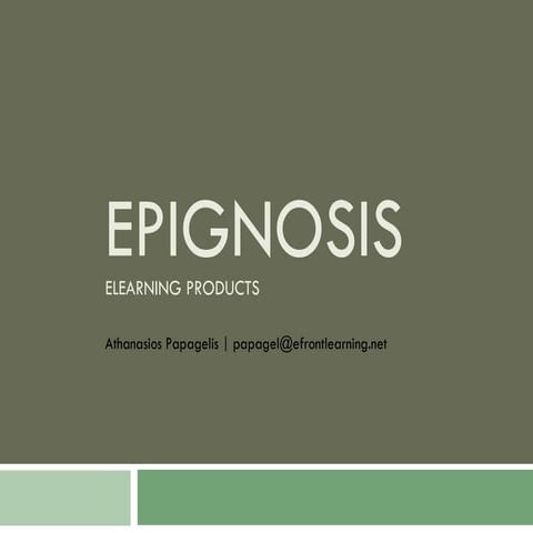 Epignosis Description2 | PPT | Business | Business and Finance