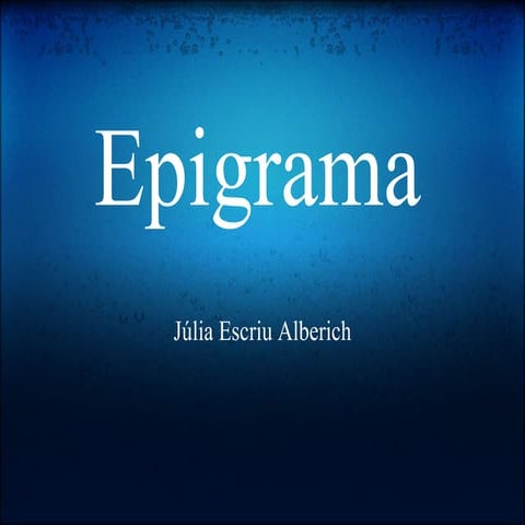 Epigrama | PPT