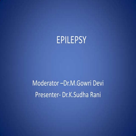 Epilepsy | PPTX