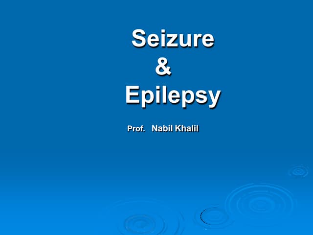 Epilepsy | PPTX