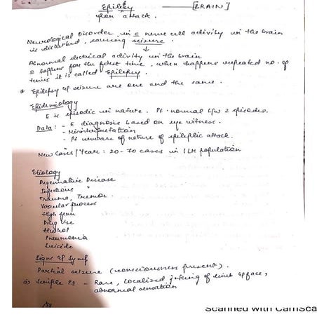 Epilepsy, definition, patho., and therapeutic management | PDF