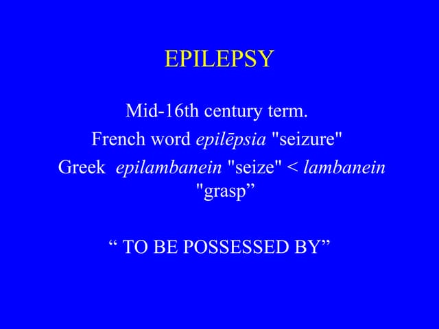 Epilepsy | PPTX