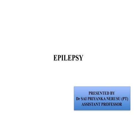 Epilepsy and seizures, Precautions to epilepsy Patients.pptx