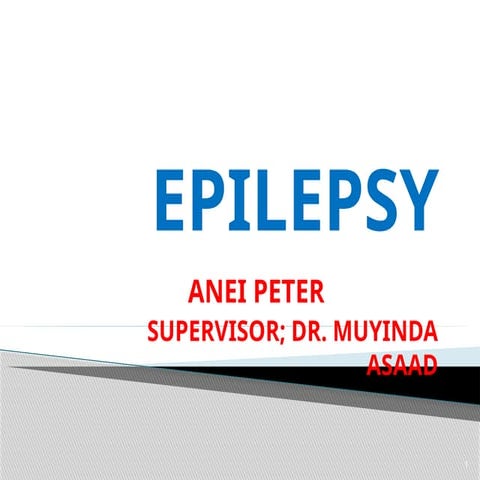 Epilepsy and seizure disorders | PPTX