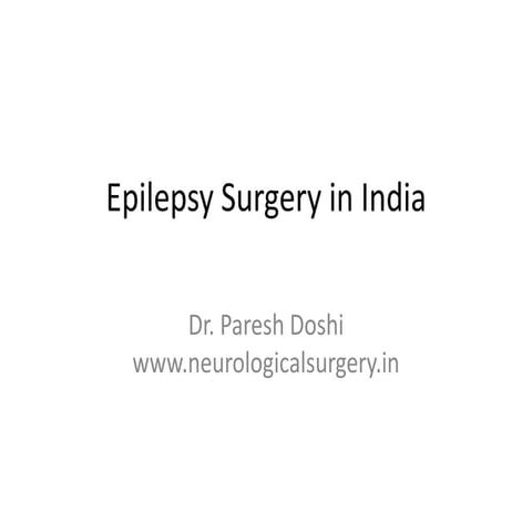 Epilepsy Surgery | PPTX