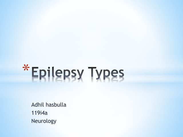 Case Presentation on Epilepsy | PPTX