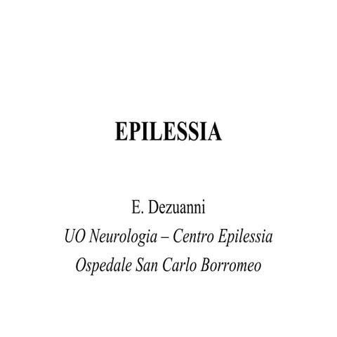 Epilessia 1 | PPT