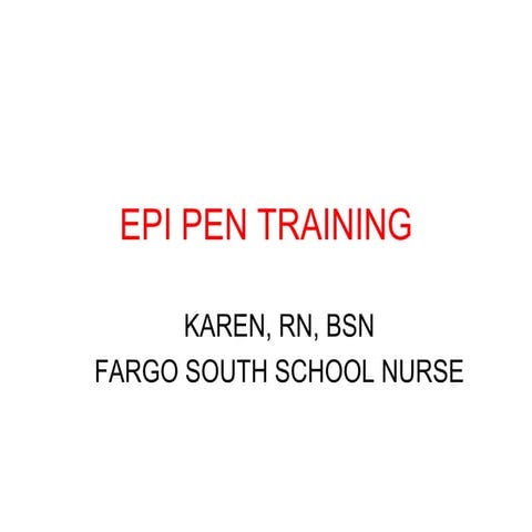 Epi pen training[1] | PPT