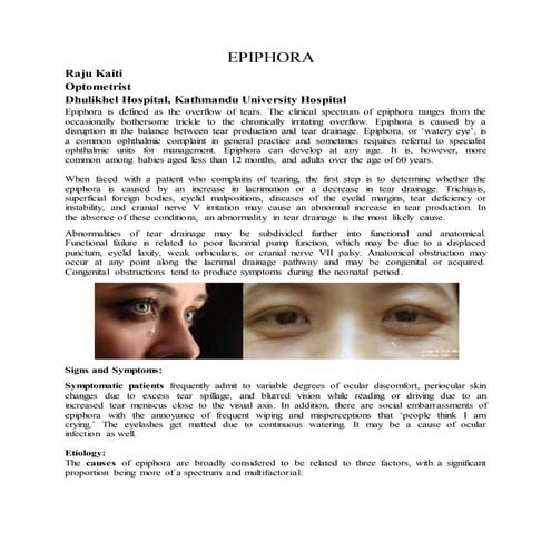 Epiphora | DOCX