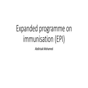 Expanded program on Immunization | PPTX