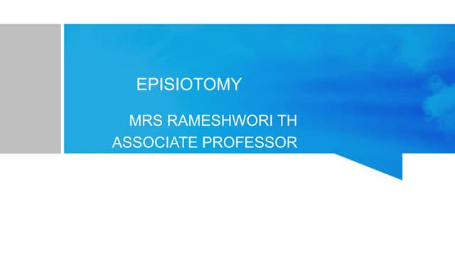 Episiotomy | PPTX