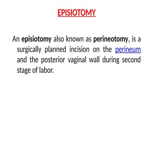 Episiotomy | PPTX