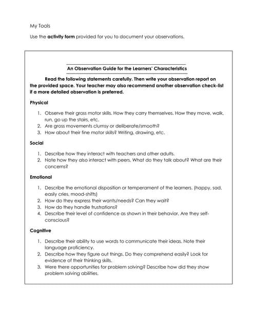 Field Study 1, Episode 3 "Classroom Management And Learning" | DOCX
