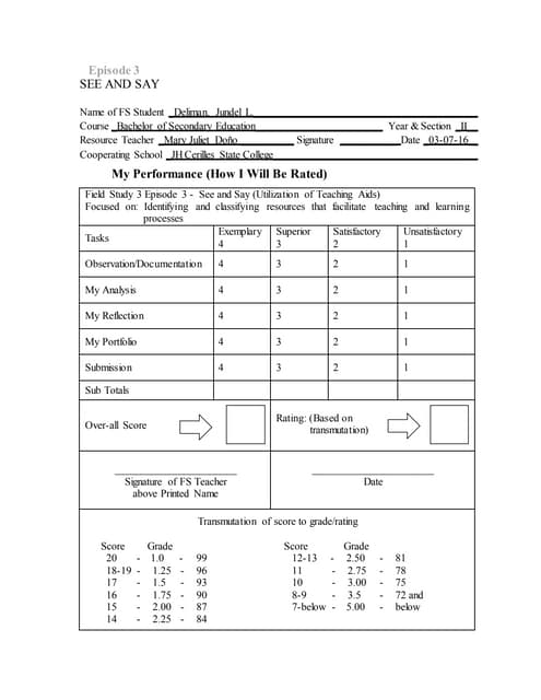 Fs 2 episode 6 | DOCX