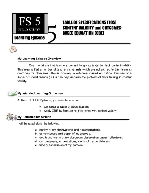 Fs 5 Learning Assessment Strategies | DOCX | Educational Assessment ...